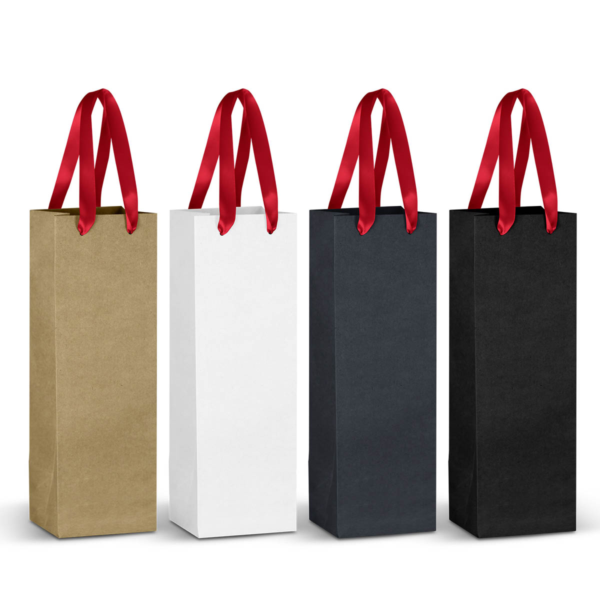 Promotional Champagne Bottle Ribbon Handle Paper Bags | Promotion Products