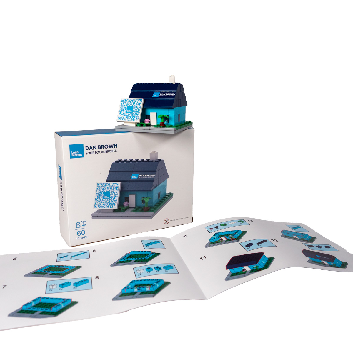 Medium Custom Building Brick Kits | 10-20cm Corporate Gift