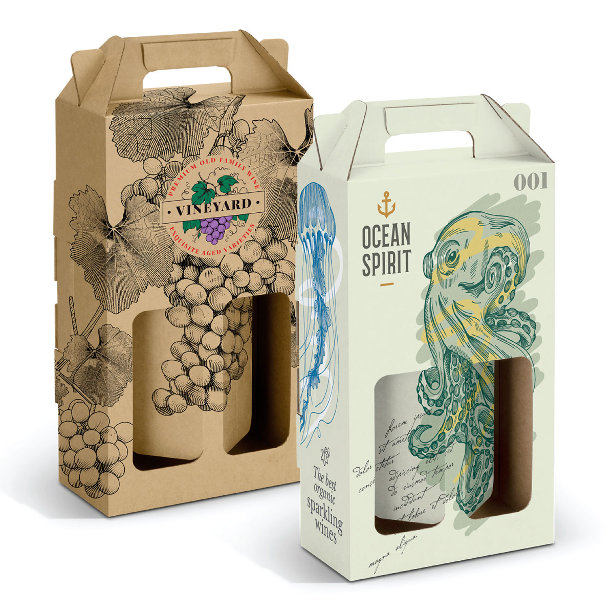 Custom Double Wine Carry Boxes | Engage, Collaboration, Create