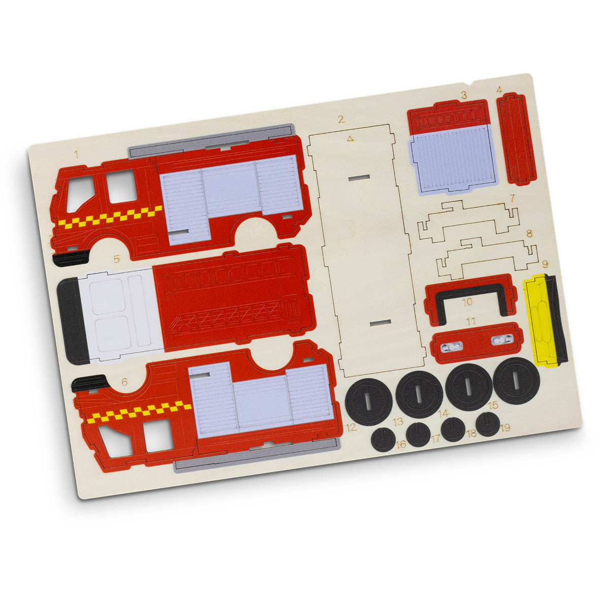Promotional Fire Truck Wooden Model Kits | Promotion Products