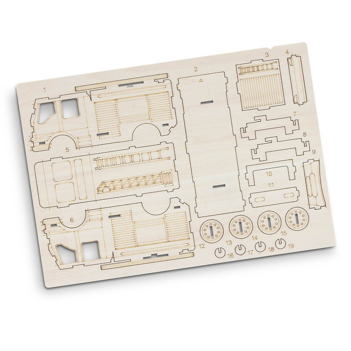 Promotional Fire Truck Wooden Model Kits | Promotion Products