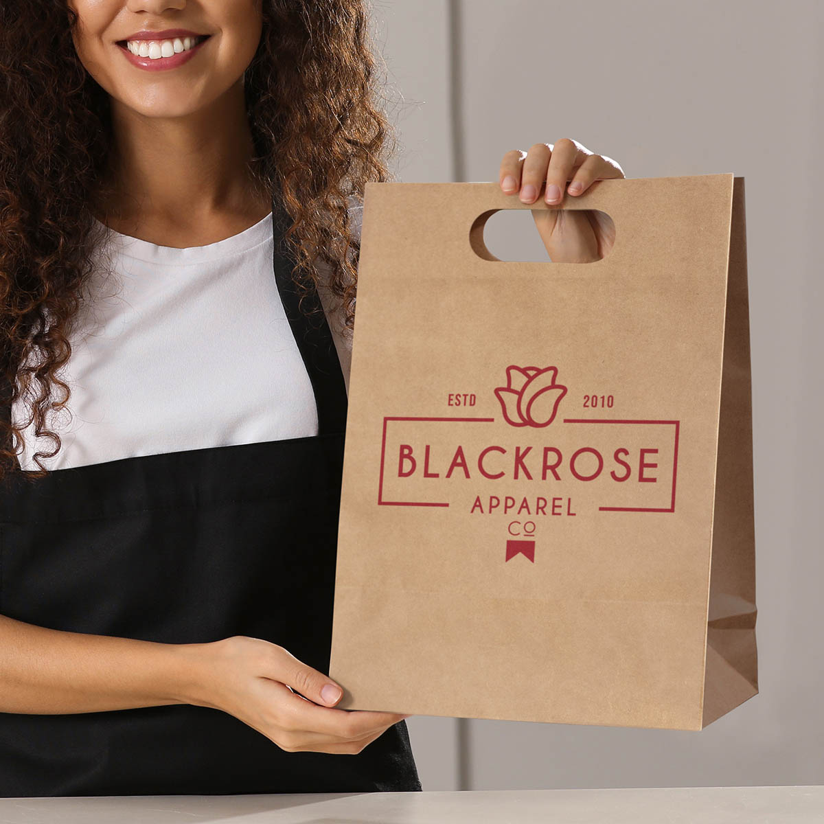 Promotional Large Die Cut Paper Bags Portrait | Promotion Products