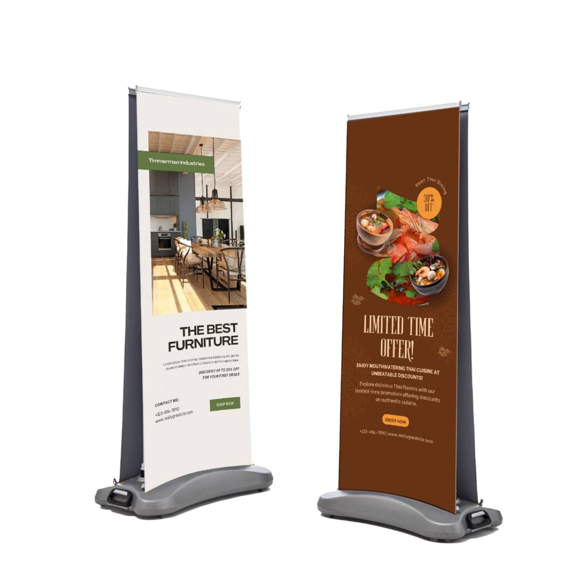 Outdoor Double Sided Pull Up Banners | Engage, Collaboration, Create