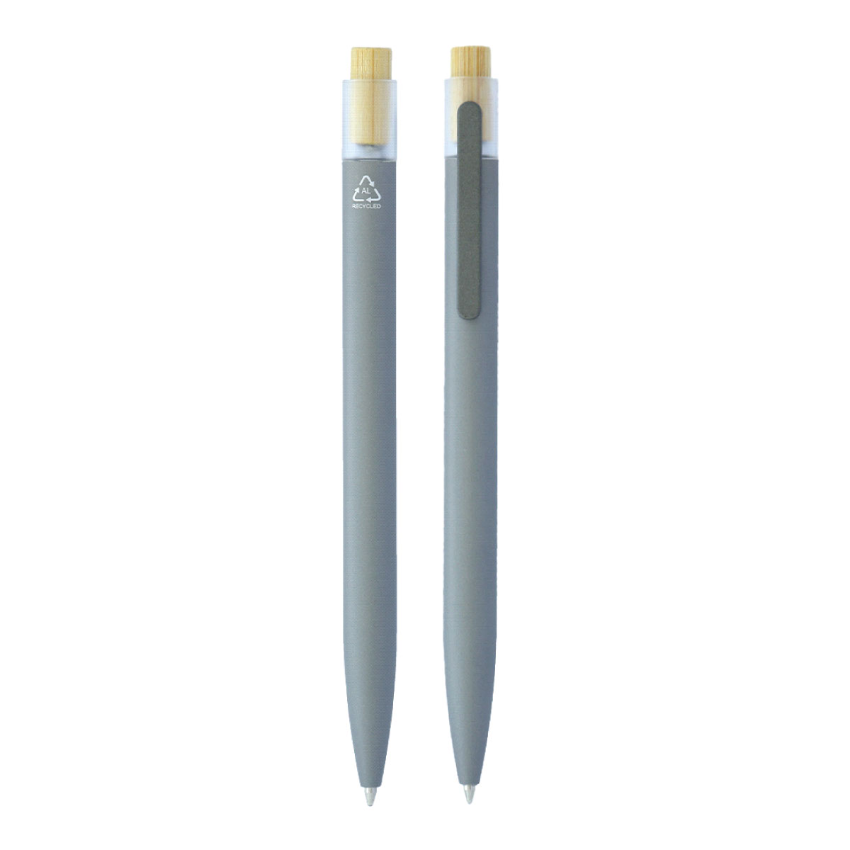 Promotional Recycled Aluminium Pens With Bamboo Clicker | Promotion ...