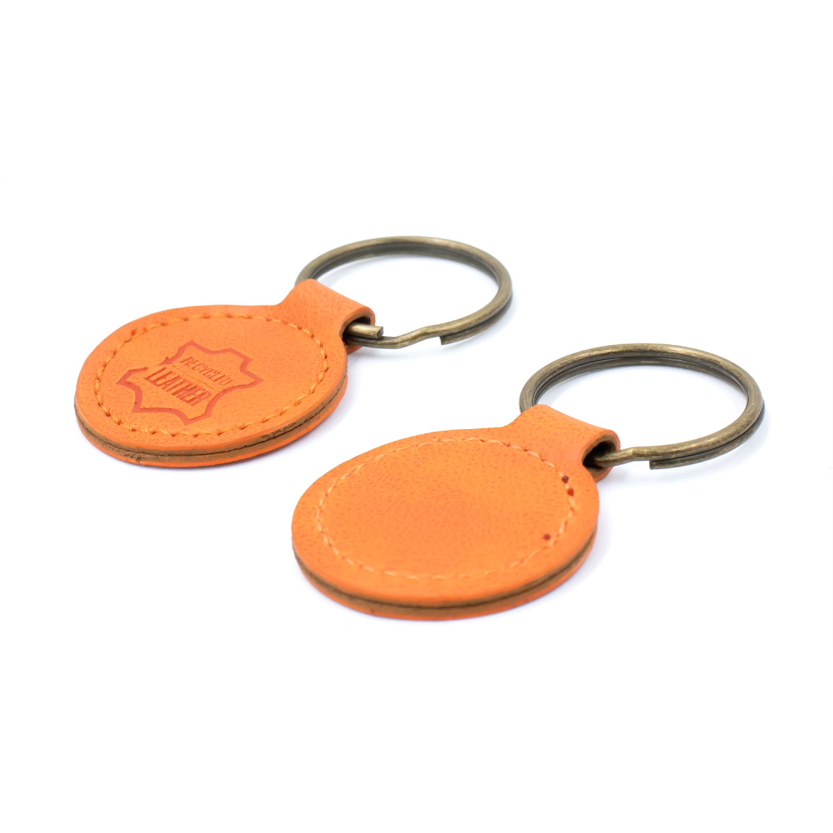 Promotional Recycled Leather Circle Keyrings | Promotion Products