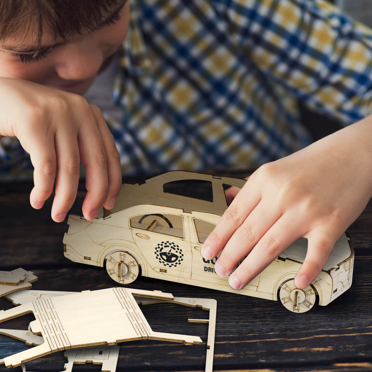 Promotional Sedan Car Wooden Model Kits | Promotion Products