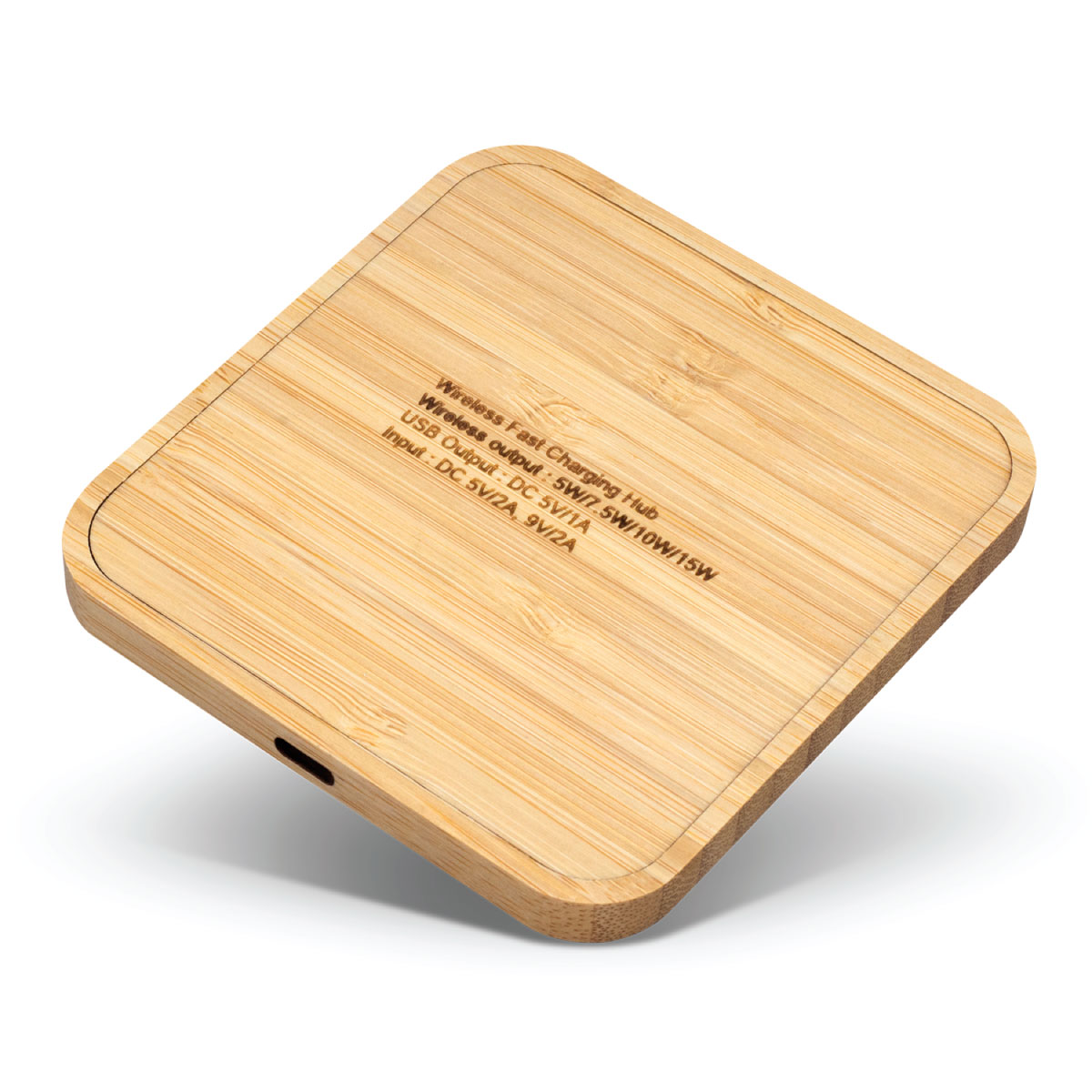 Promotional Square Bamboo Wireless Chargers | Promotion Products