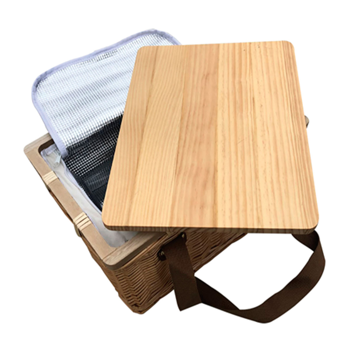 Promotional Square Wicker Picnic Cooler Baskets | Promotion Products
