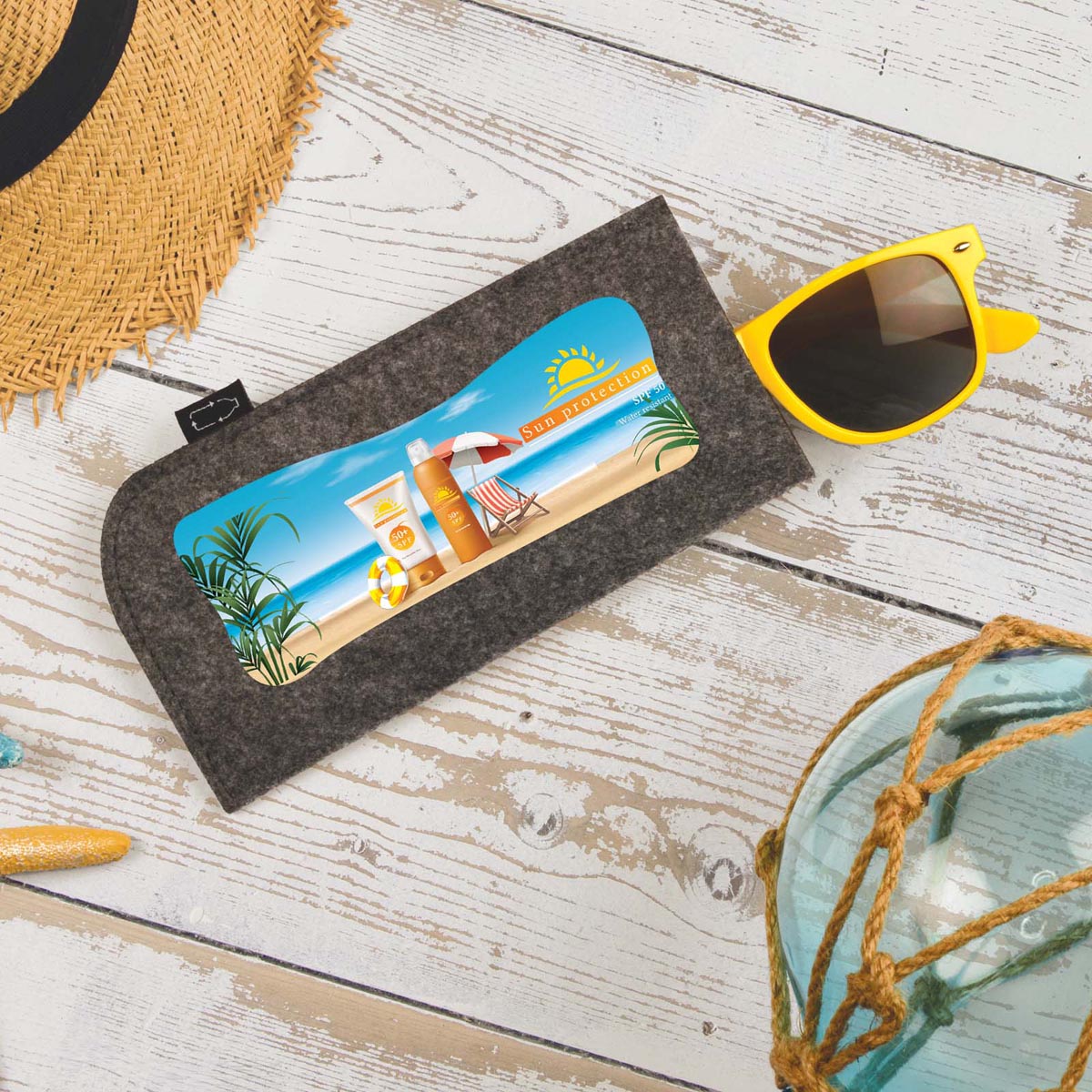 Promotional Stirling RPET Felt Sunglass Pouches | Promotion Products