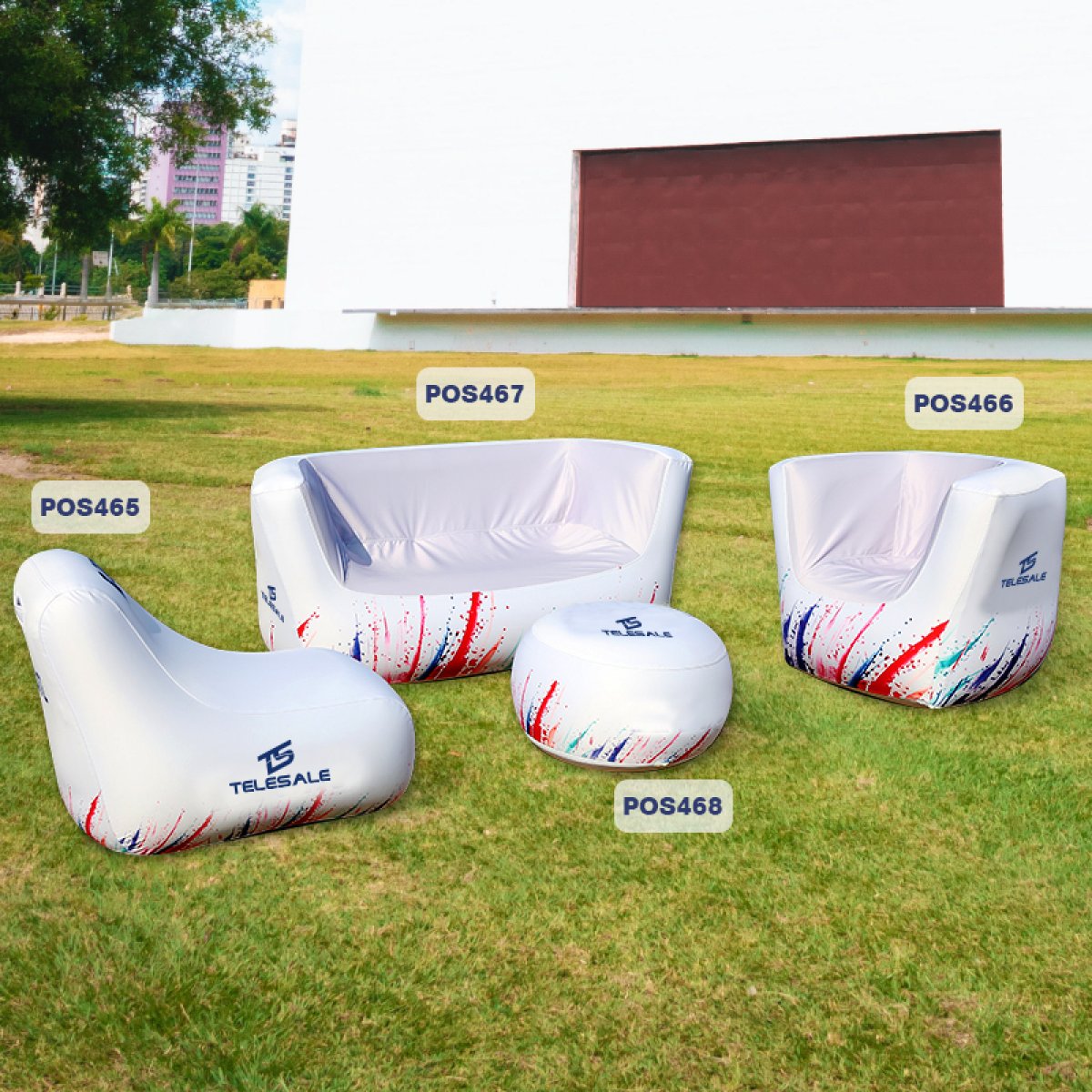 Promotional Sublimated Inflatable Ottomans | Promotion Products