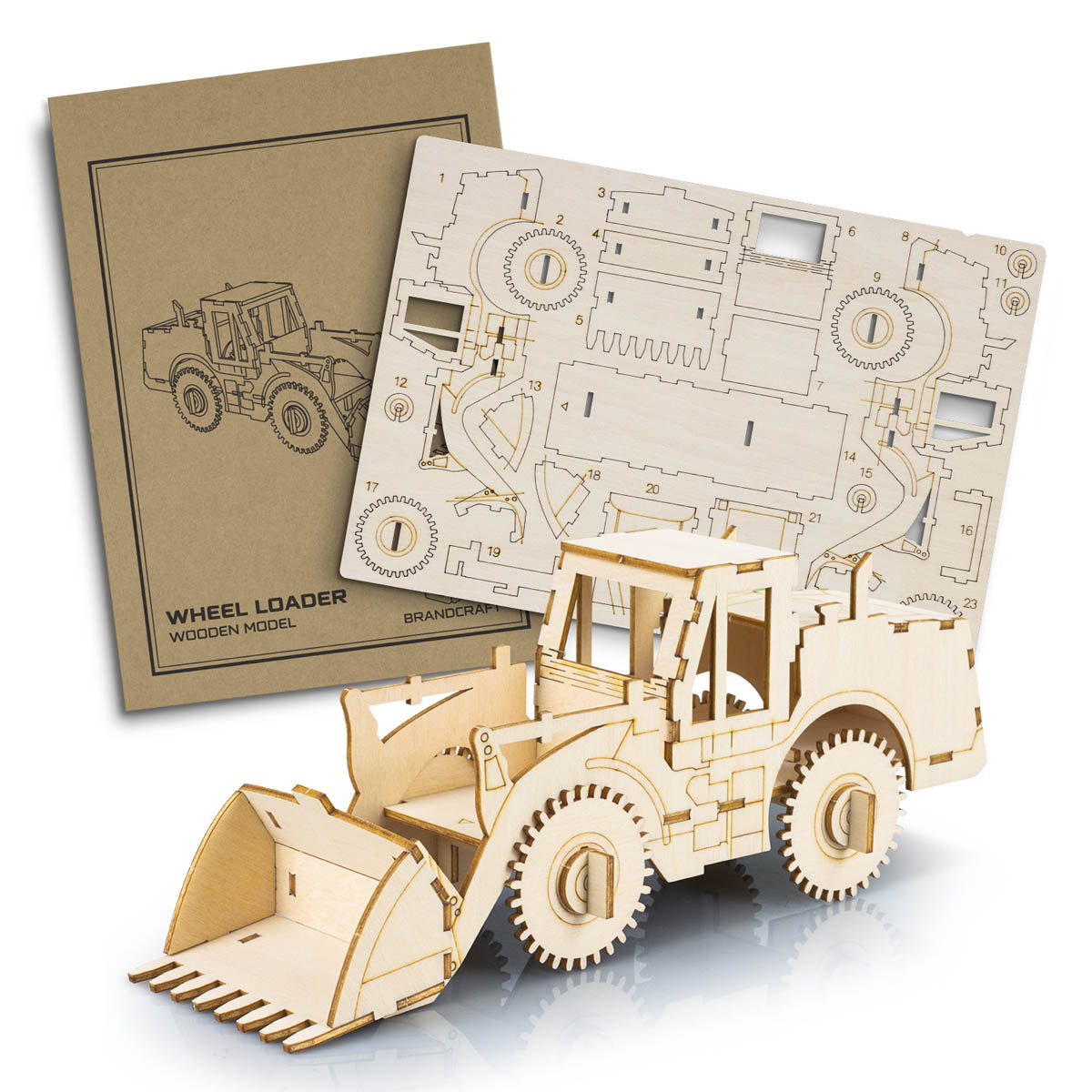 Promotional Wheel Loader Wooden Model Kits | Promotion Products