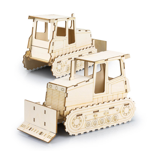 Promotional Bulldozer Wooden Model Kits | Promotion Products