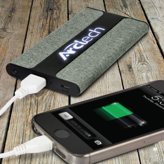 Promotional Canvas Light Up Power Banks | Promotion Products