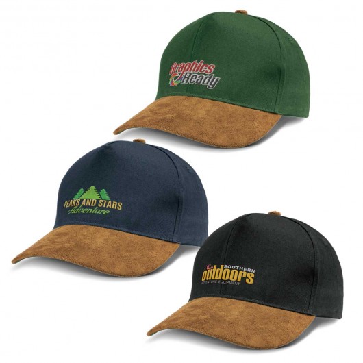 Promotional Longreach Suede Peak Caps | Promotion Products